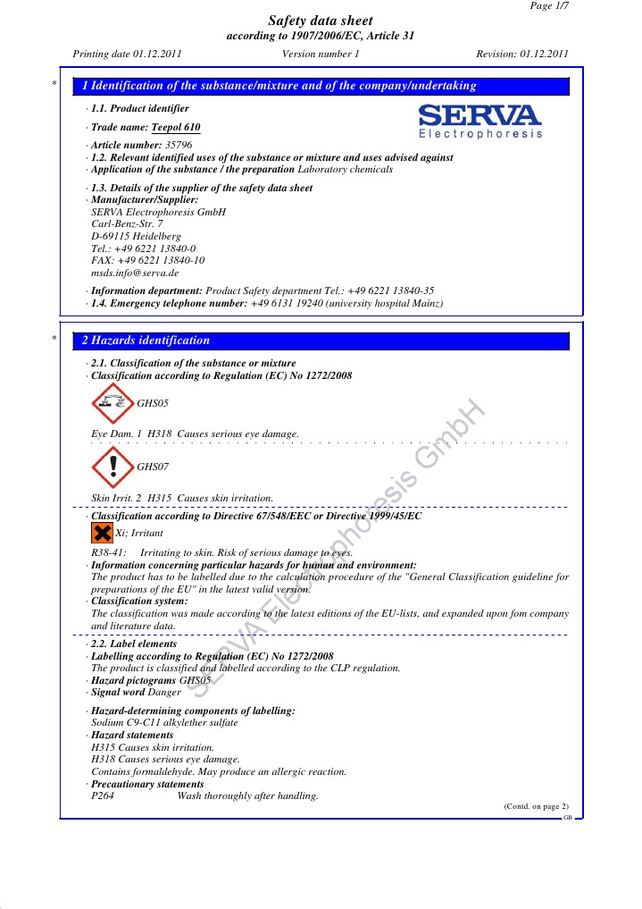 TEEPOL | Dangerous Goods | Safety