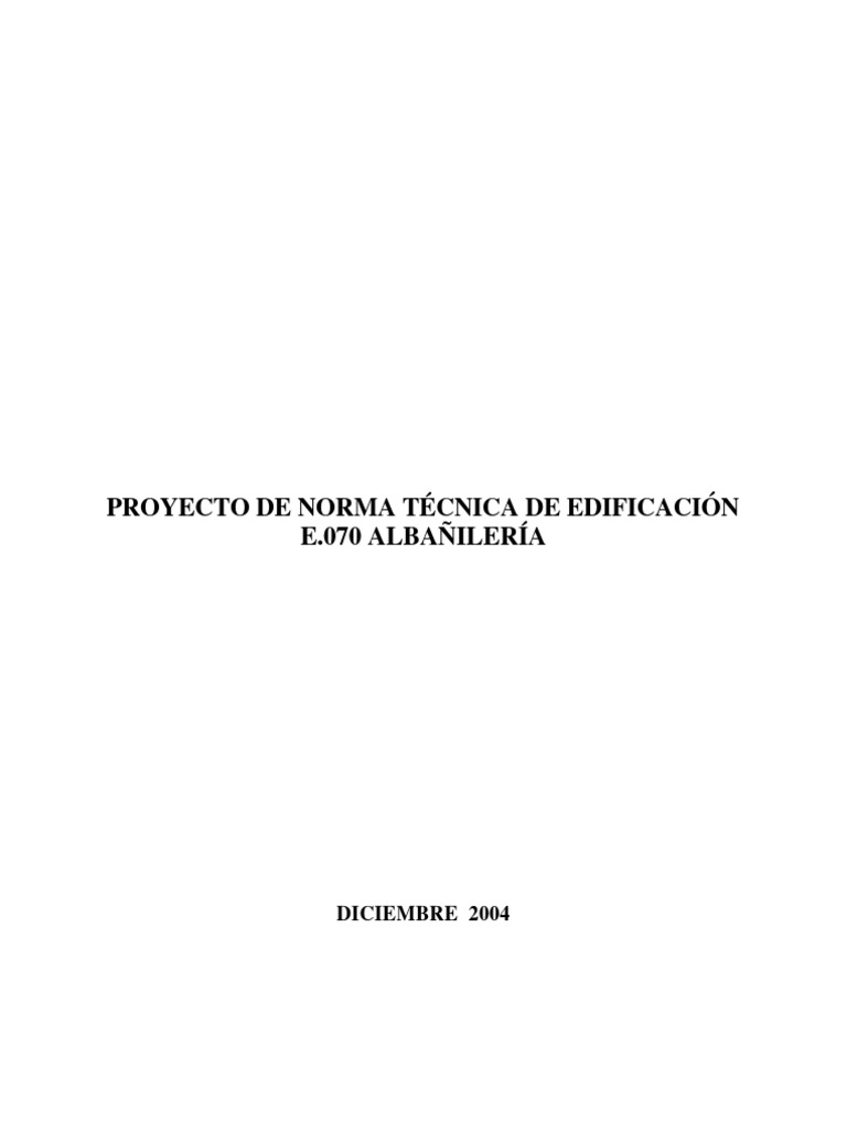 Norma E.070 | PDF