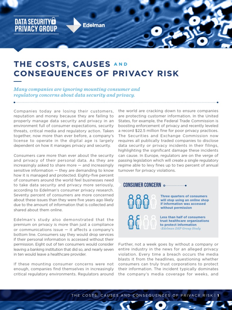 The Costs, Causes and Consequences of Privacy Risk | PDF | Privacy ...