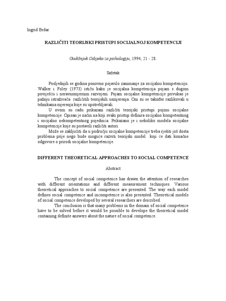 Različiti Teorijski Pristupi Soc | PDF