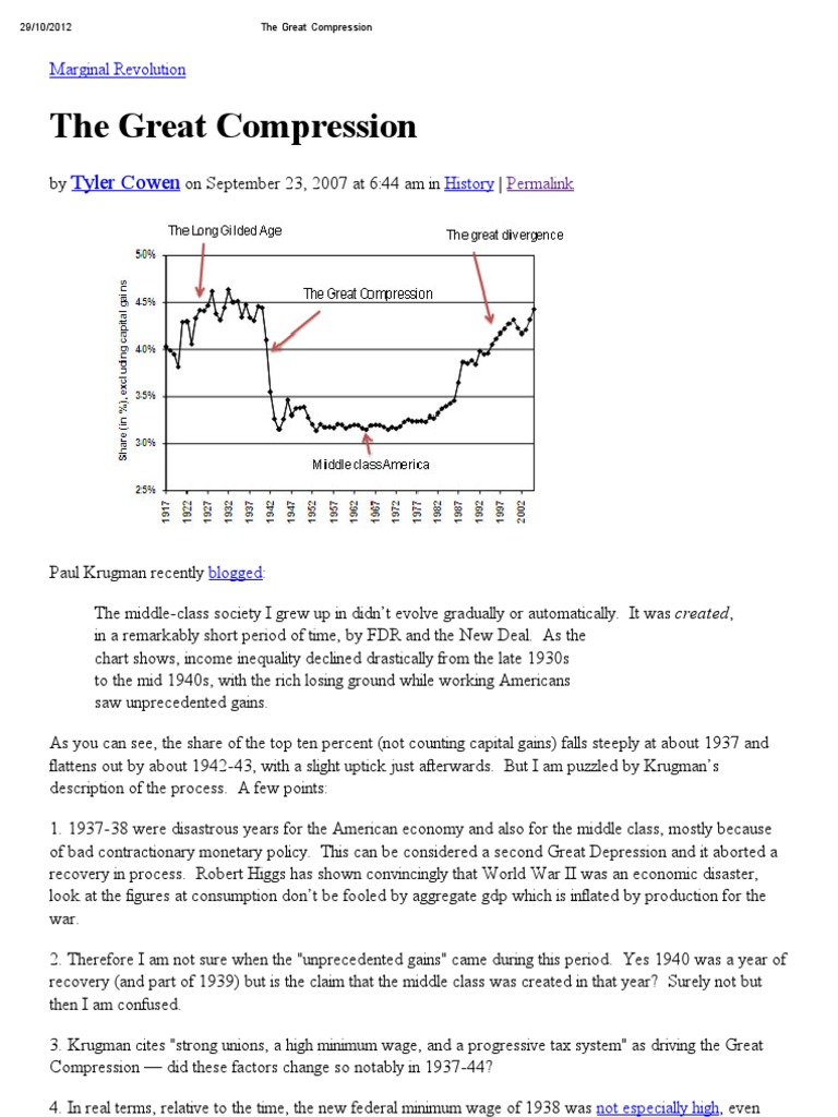 The Great Compression | Thomas Piketty | Great Depression | Free 30-day ...