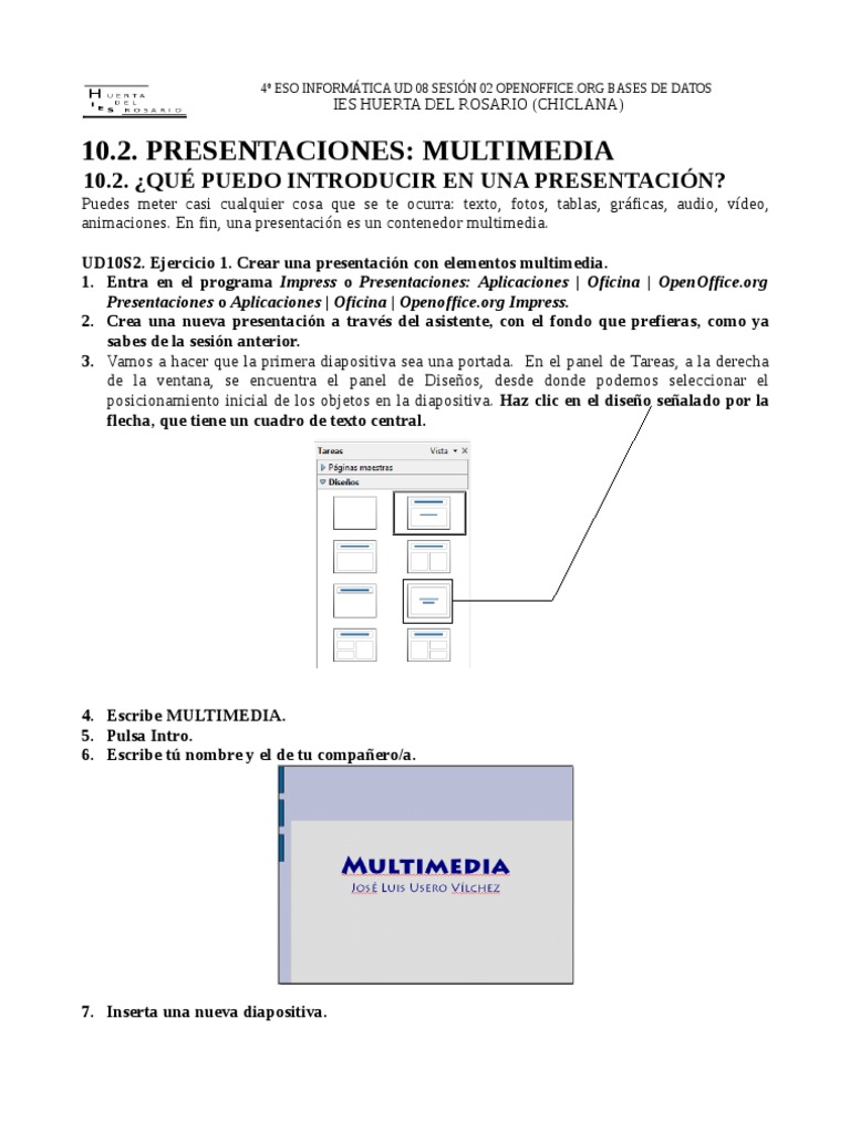 Tablas, Gráficas y Multimedia Presentaciones Curso Ofimática Academia Usero | PDF | Point and ...