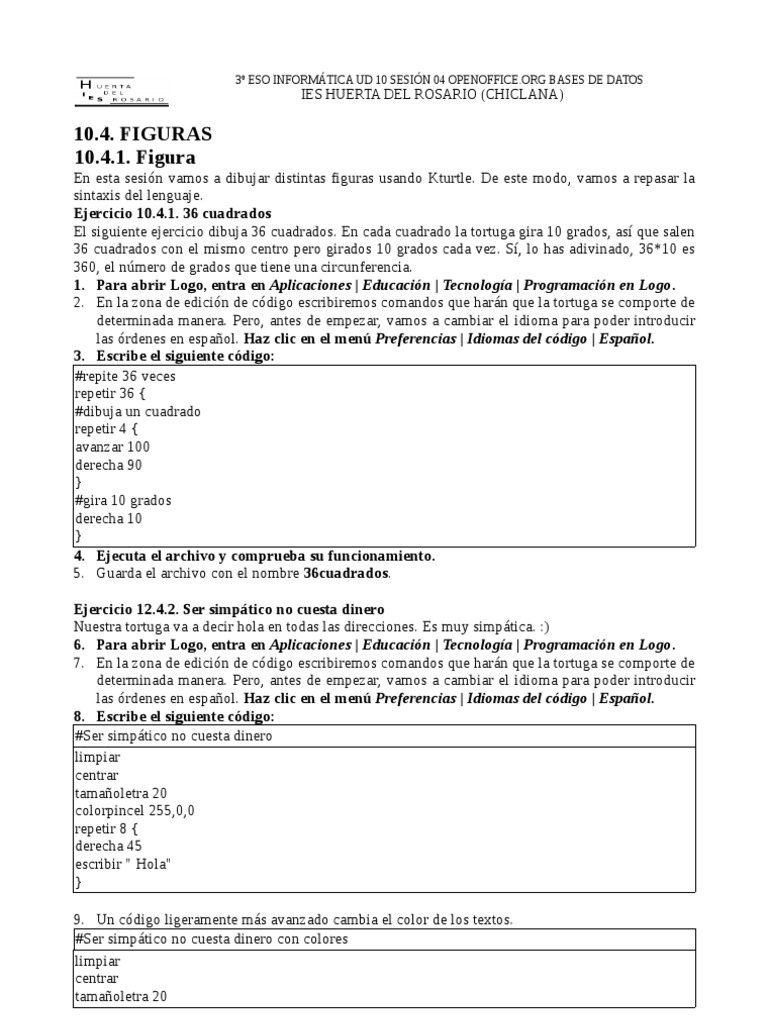 Dibujos Introducción A La Programación Con KTurtle Tutoriales Academia Usero | PDF ...
