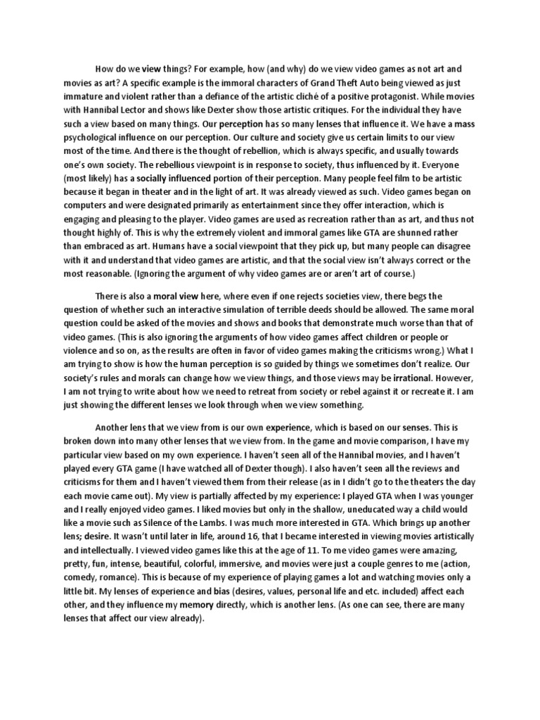 How Do We View Things | PDF