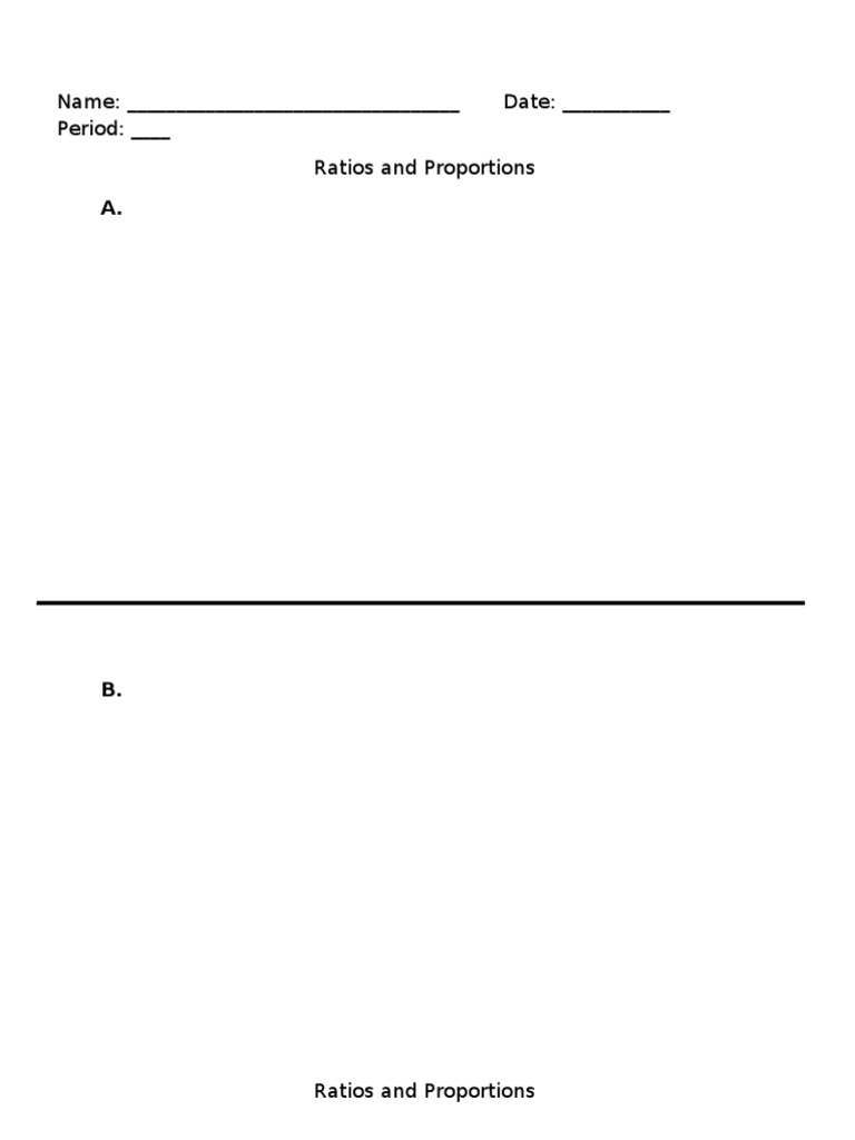 Ratios Scavenger Hunt Answer Key | PDF