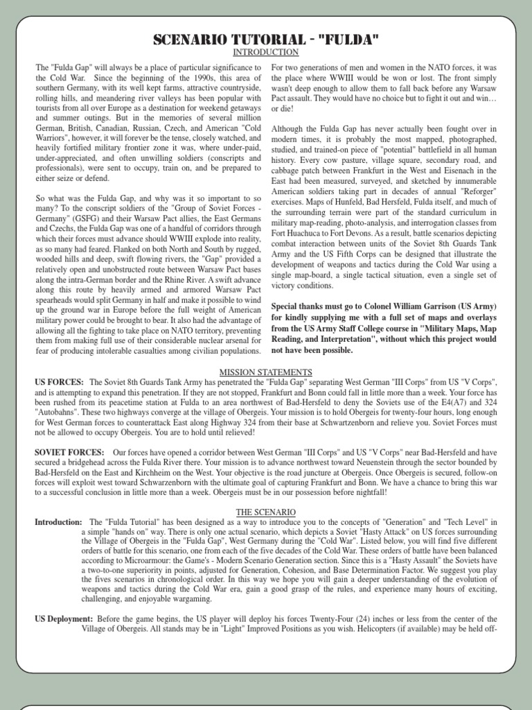 Fulda Gap | Download Free PDF | Battalion | United States Army