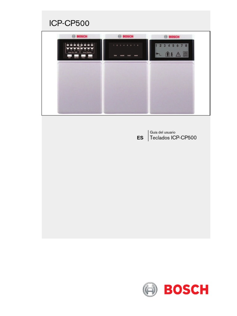 Bosch Icp Cp500 | PDF | Teclado | Diodo emisor de luz