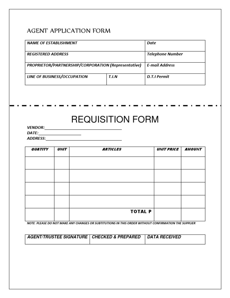 Agent Application Form | PDF