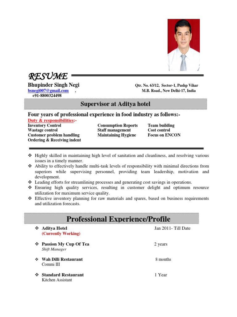 Resume Bhupinder Updated | PDF