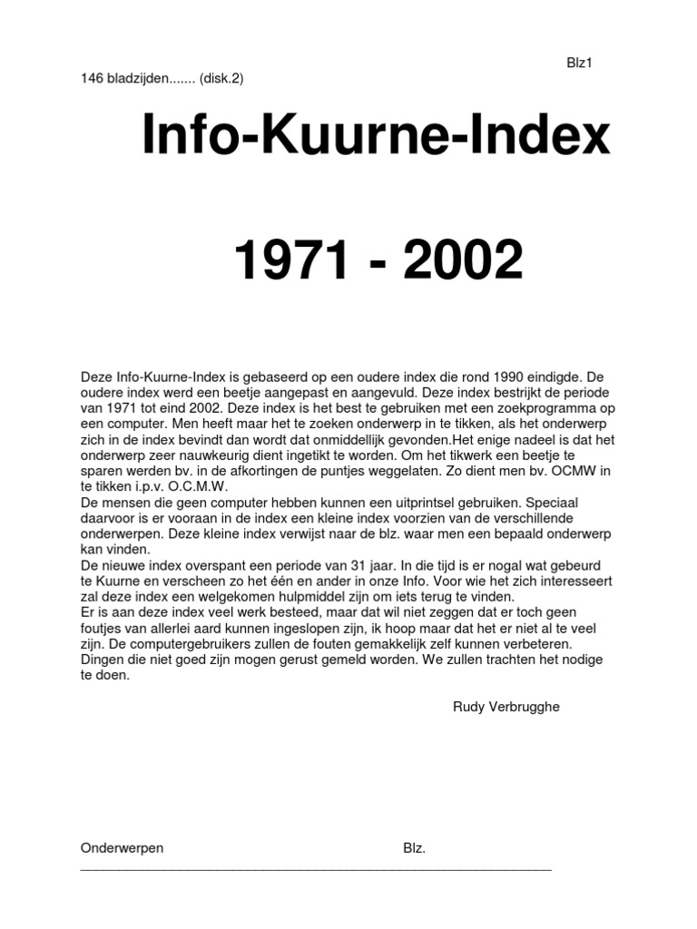 Info Kuurne Inhoud TEKST | PDF