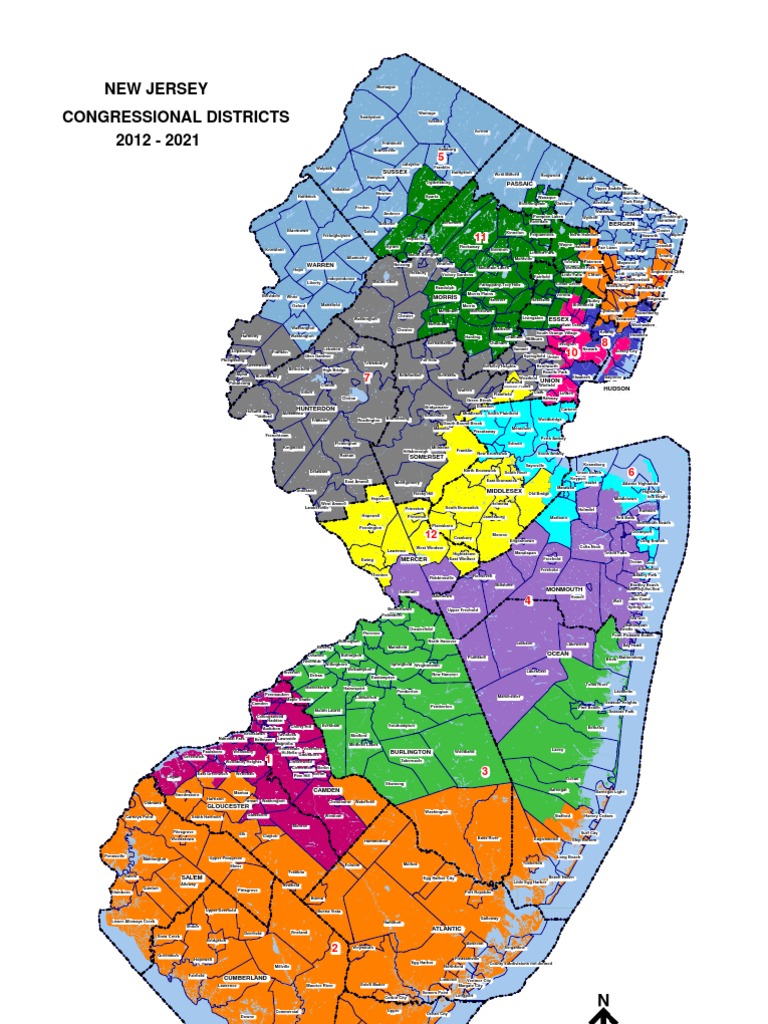 New Jersey Congressional Districts Starting in 2012 | PDF