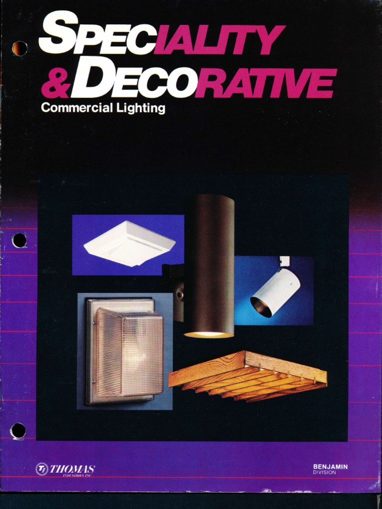 Benjamin Lighting Speciality & Decorative Commercial Lighting Brochure ...