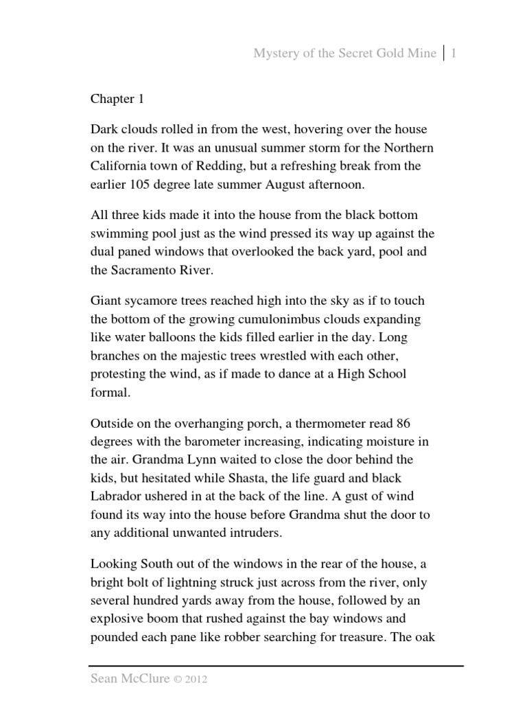 Mystery of The Secret Gold Mine - Chapter 1 | PDF | Mining | Nature