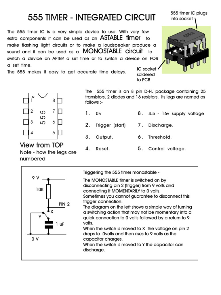 555 Timer | PDF | Electronic Circuits | Electrical Equipment