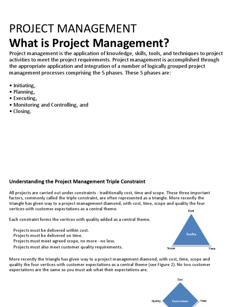 Understanding the Key Concepts of Project Management: A Comprehensive ...