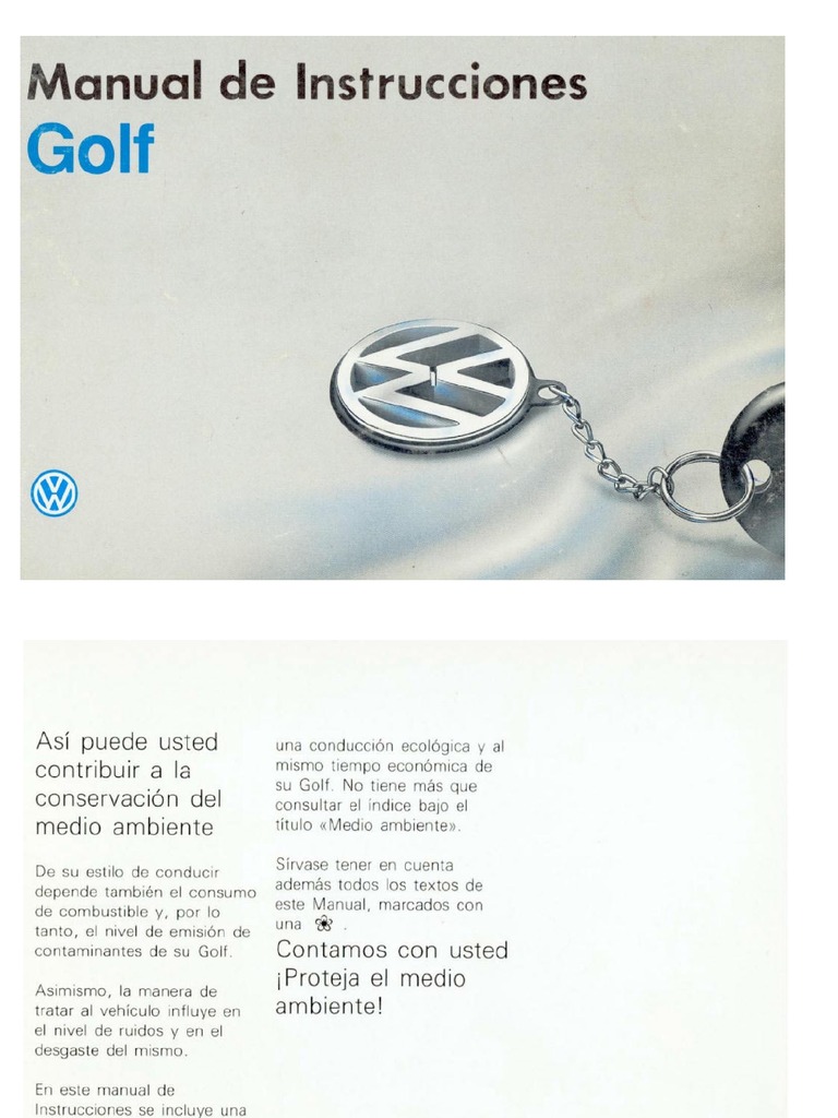 Manual de Usuario VW Golf MK3 | PDF