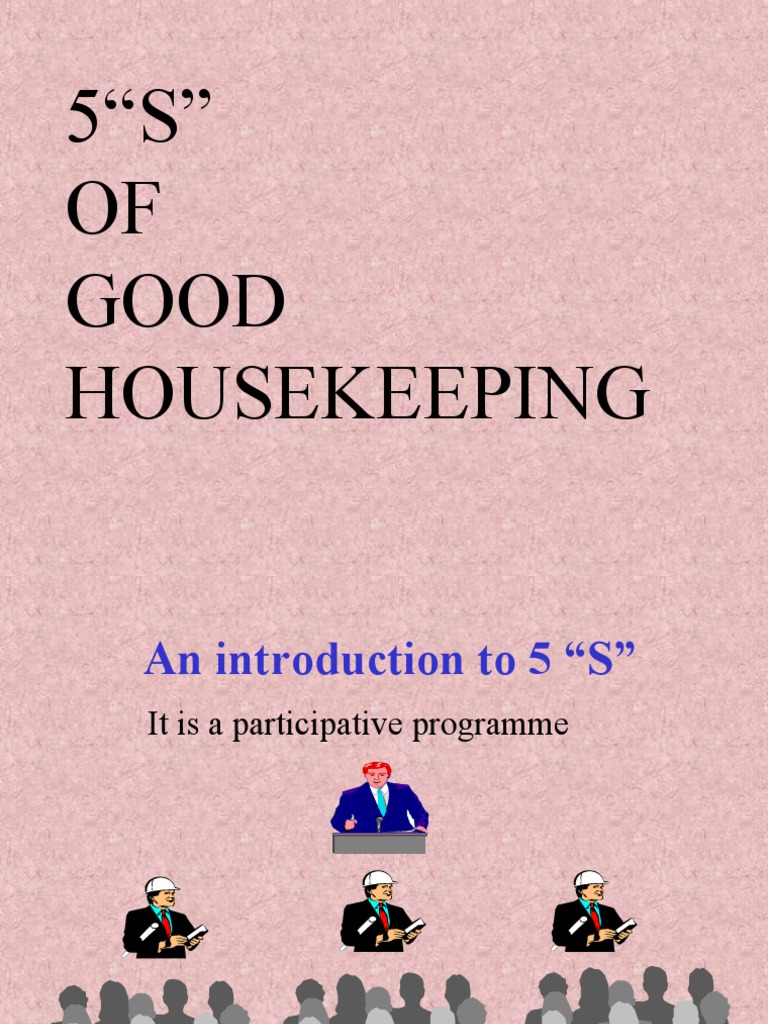 5S Principles of Good Housekeeping | PDF | Housekeeping | Business