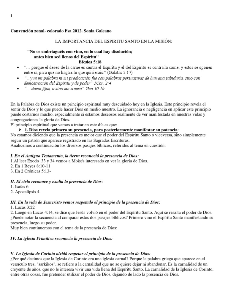 La Accion Del Espiritu | PDF | espíritu Santo | Espíritu