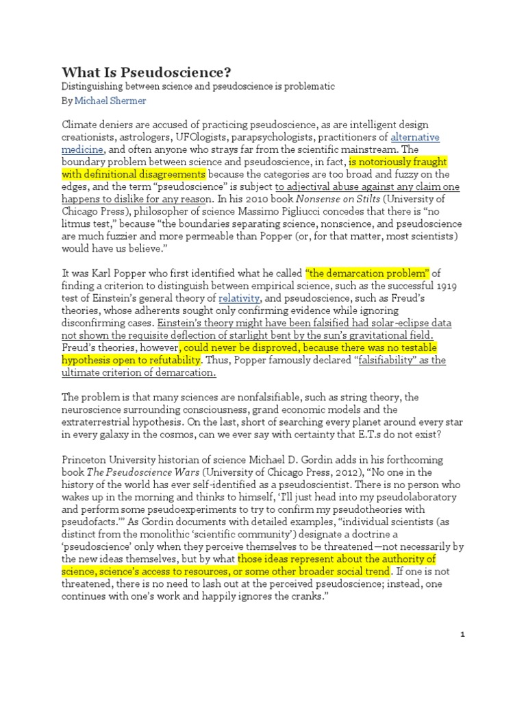 What Is Pseudoscience | PDF | Pseudoscience | Falsifiability