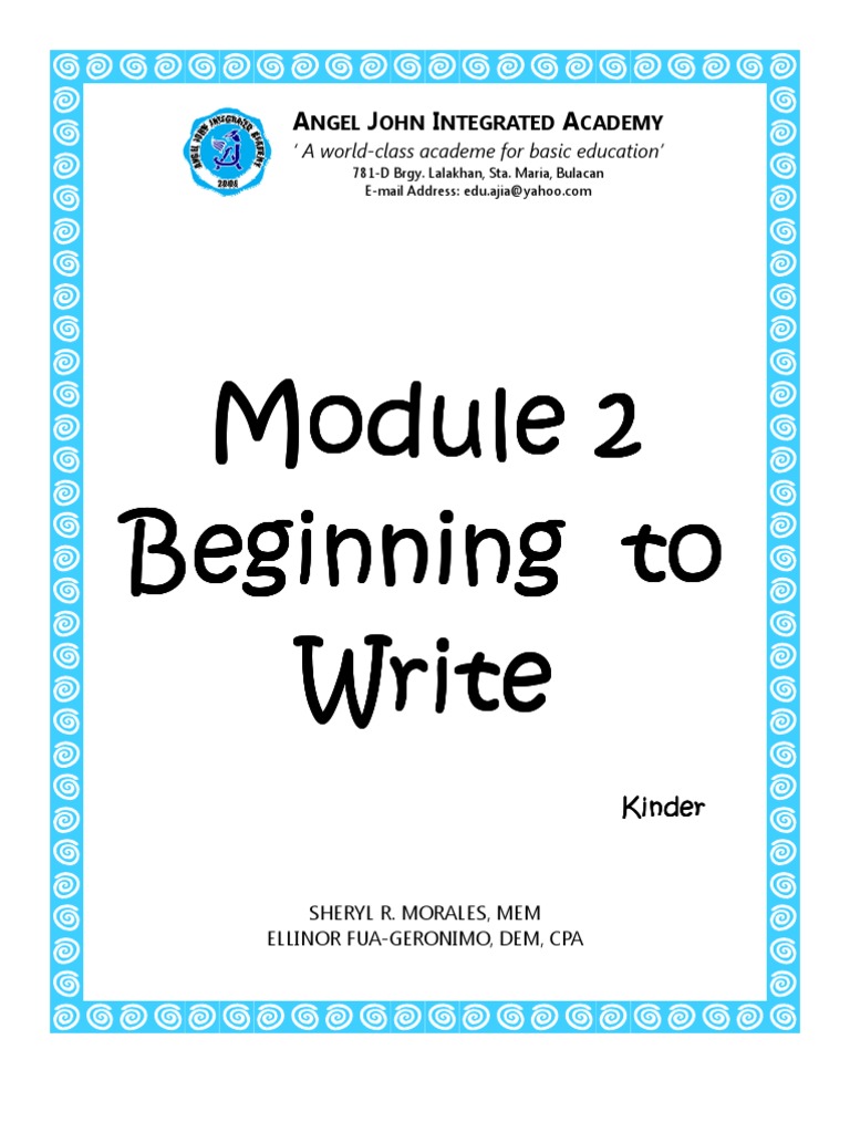 Kindergarten Writing Module 2 | PDF | Language Arts & Discipline