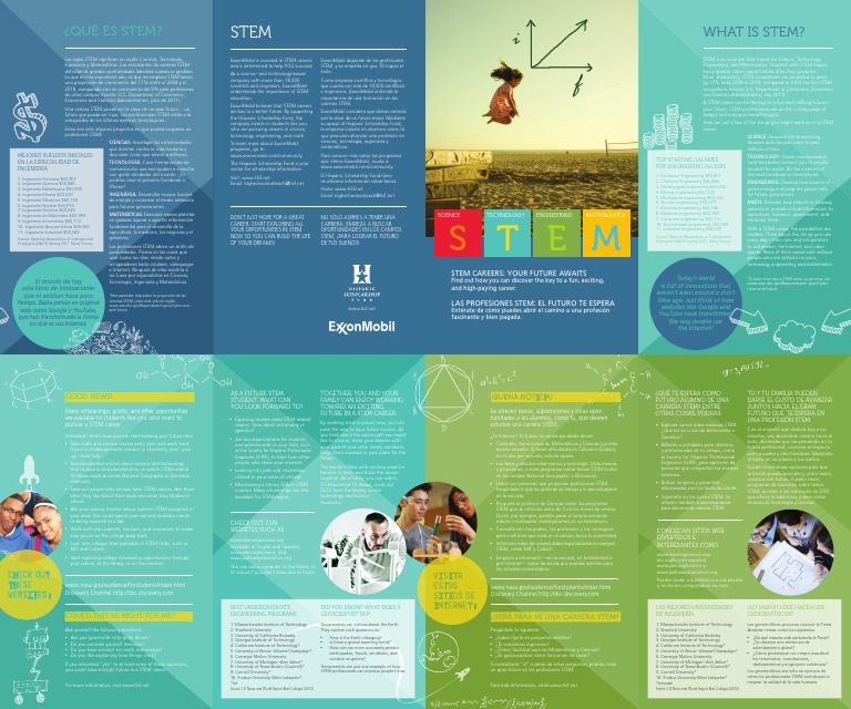 STEM Brochure in English & Español | PDF | Ciencia, Tecnología, Ingeniería y Matemáticas ...