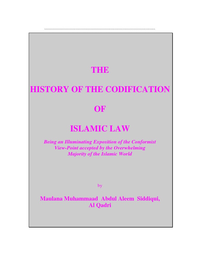 The History of The Codification of Islamic Law | Download Free PDF ...