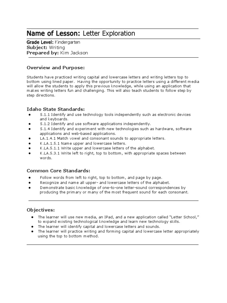 501 Tech Trends Lesson Plan | PDF | Letter Case | I Pad