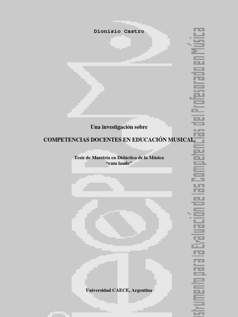 Tesis Dionisio Castro | PDF | Educación Secundaria | Maestros