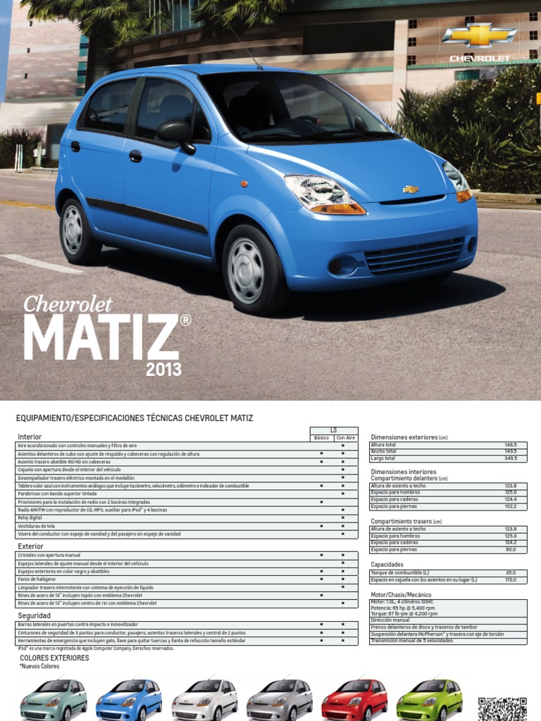 Matiz Especificaciones | PDF