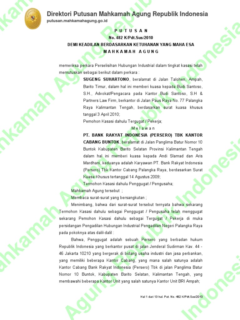 Phi 2010-482 - K - PDT - Sus - 2010 | PDF | Hukum