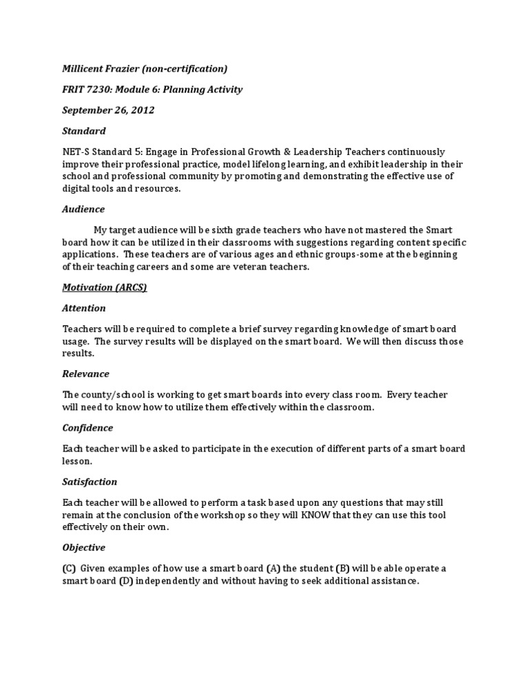 Smart Board Training for Sixth Grade Teachers | PDF | Career & Growth