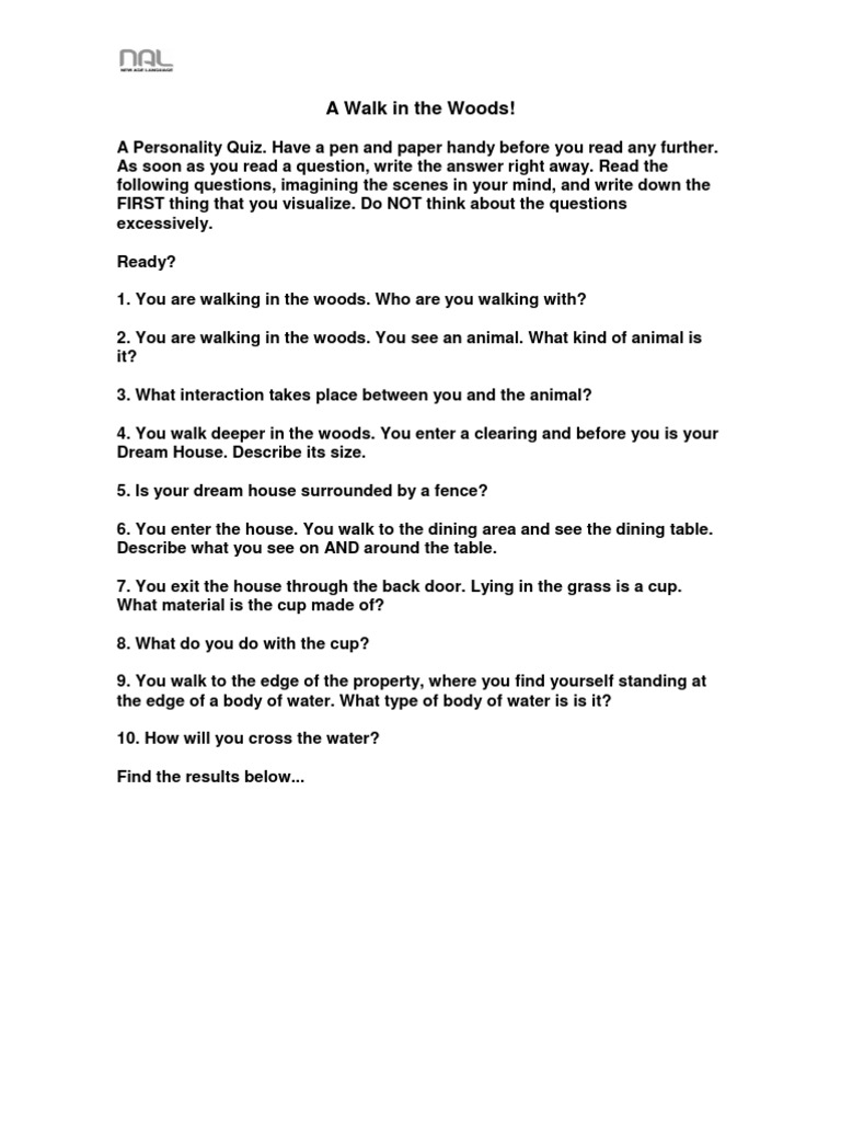 A Walk in The Woods TEST | PDF | Mind | Emergence