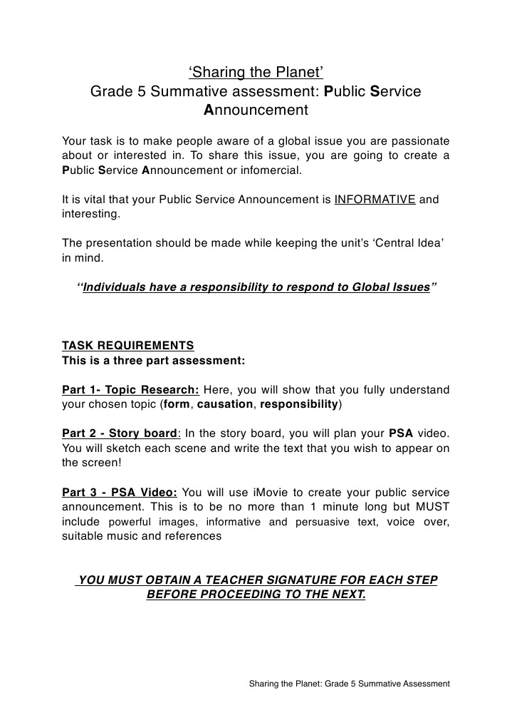 Grade 5 PSA Project on Global Issues | PDF | Social Science