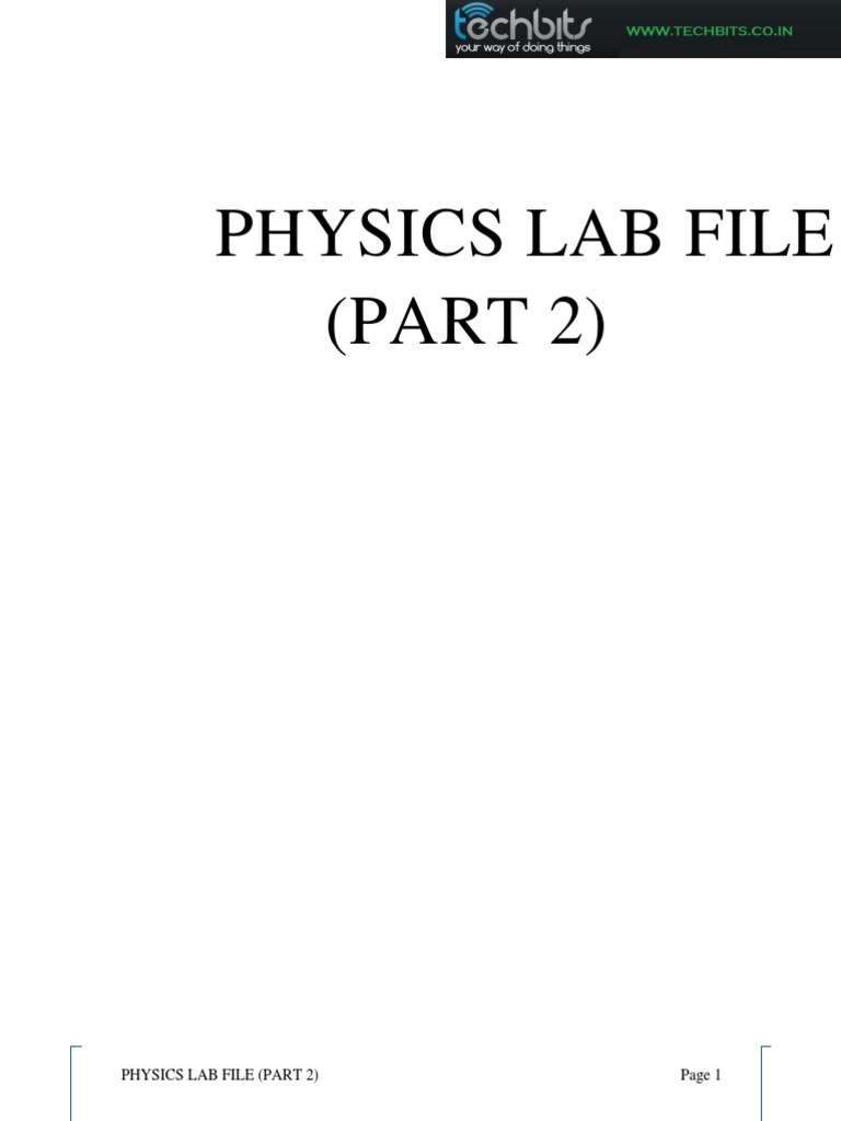 Physics Lab File (Part 2) | PDF