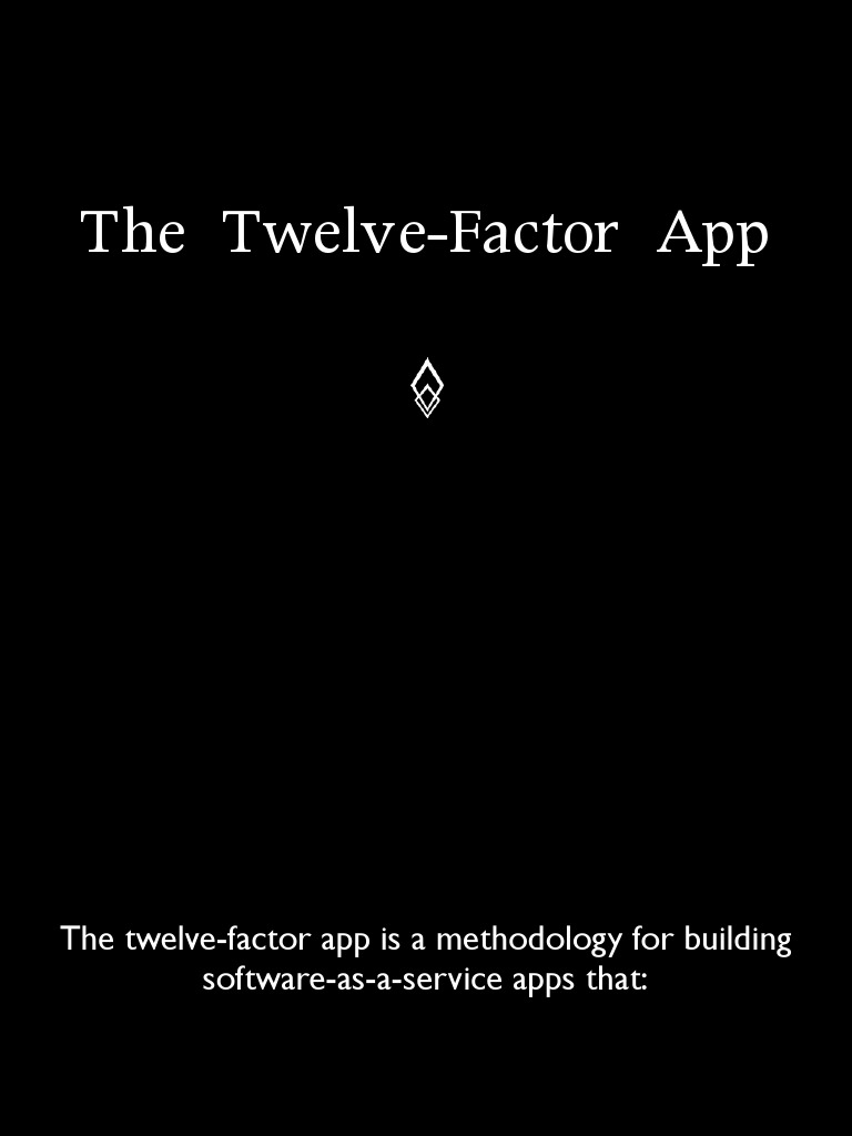12 Factor App PDF Porting Application