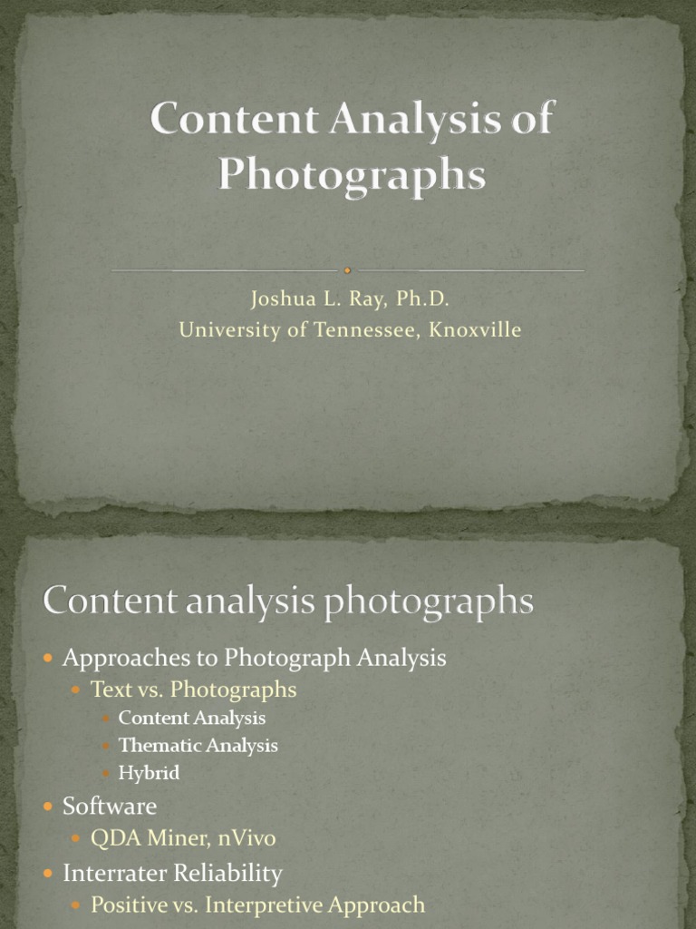 Analyzing Photographs: Methods & Approaches | PDF | Science | Cognitive ...