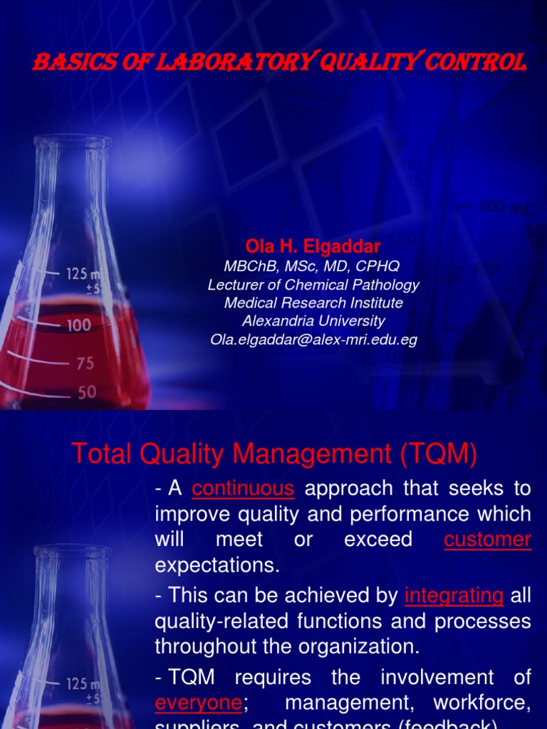 Basics of Laboratory Internal Quality Control, Ola Elgaddar | PDF ...