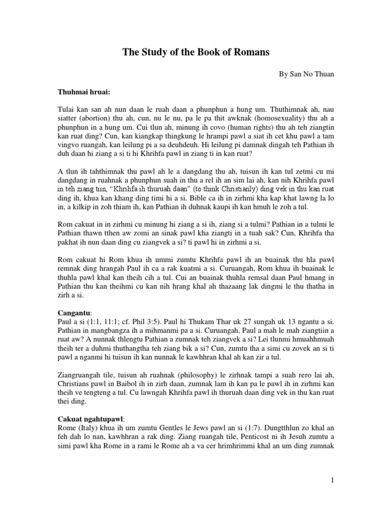 The Study of The Book of Romans | PDF