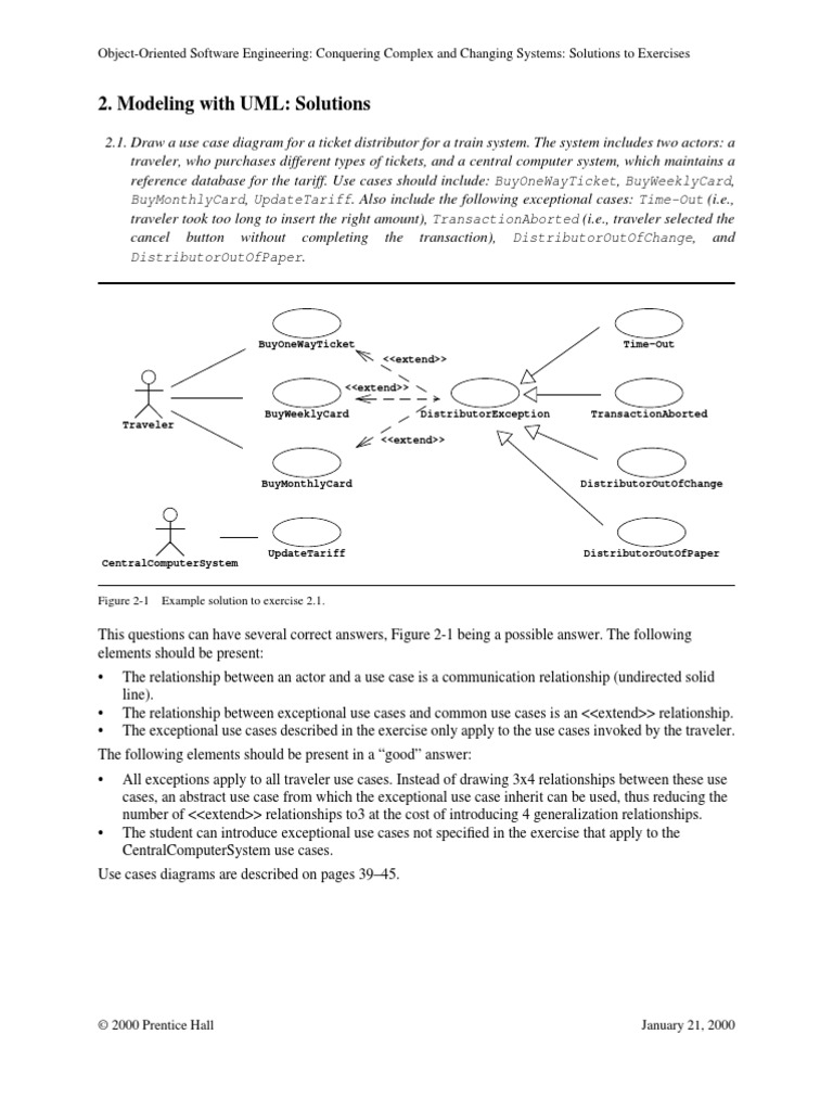 Modeling With UML: Solutions | Download Free PDF | Class (Computer ...