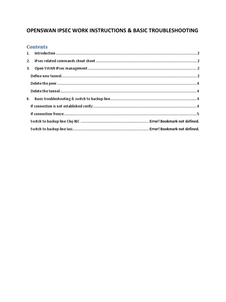 Openswan Ipsec Work Instructions & Basic Troubleshooting | PDF ...