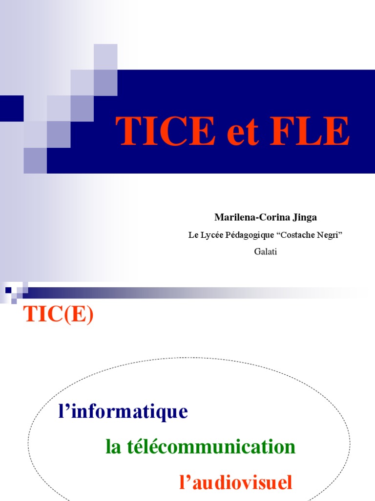 TICE et FLE : Définition et Avantages | PDF | Technologies de l ...