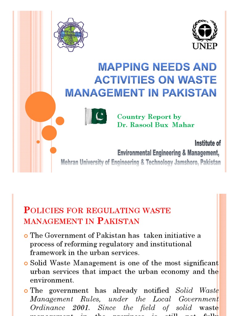 Pakistan Presentation | PDF | Waste Management | Municipal Solid Waste