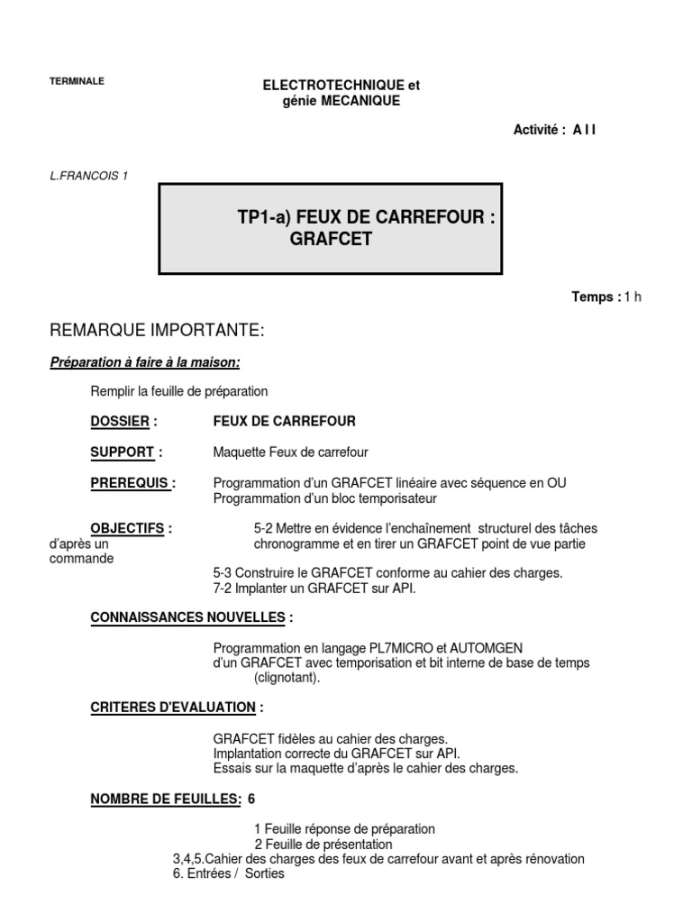 Tp5 1 Feux Pdf