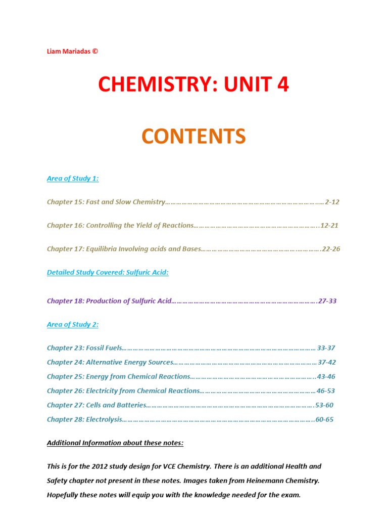 377chemistry Unit 4 Notes Complete | PDF | Chemical Equilibrium ...