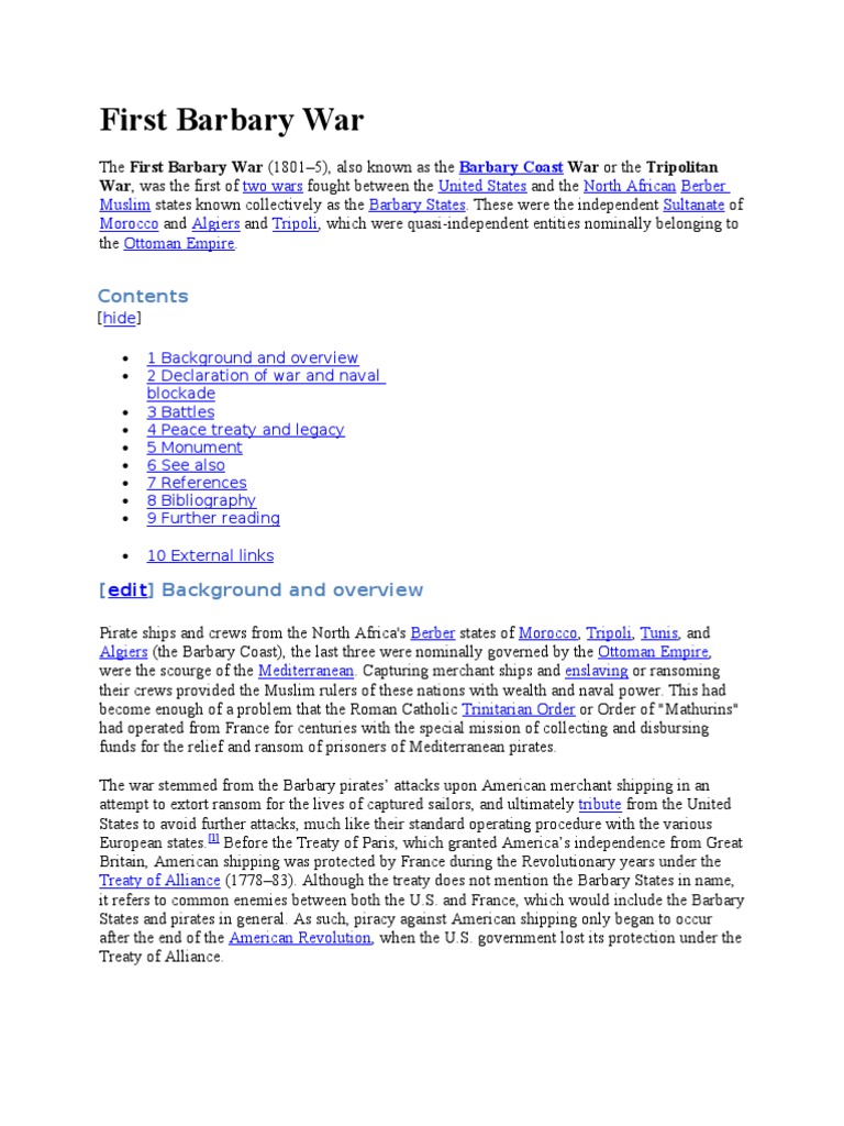 The First Conflict: America's First War Against the Barbary Pirates ...