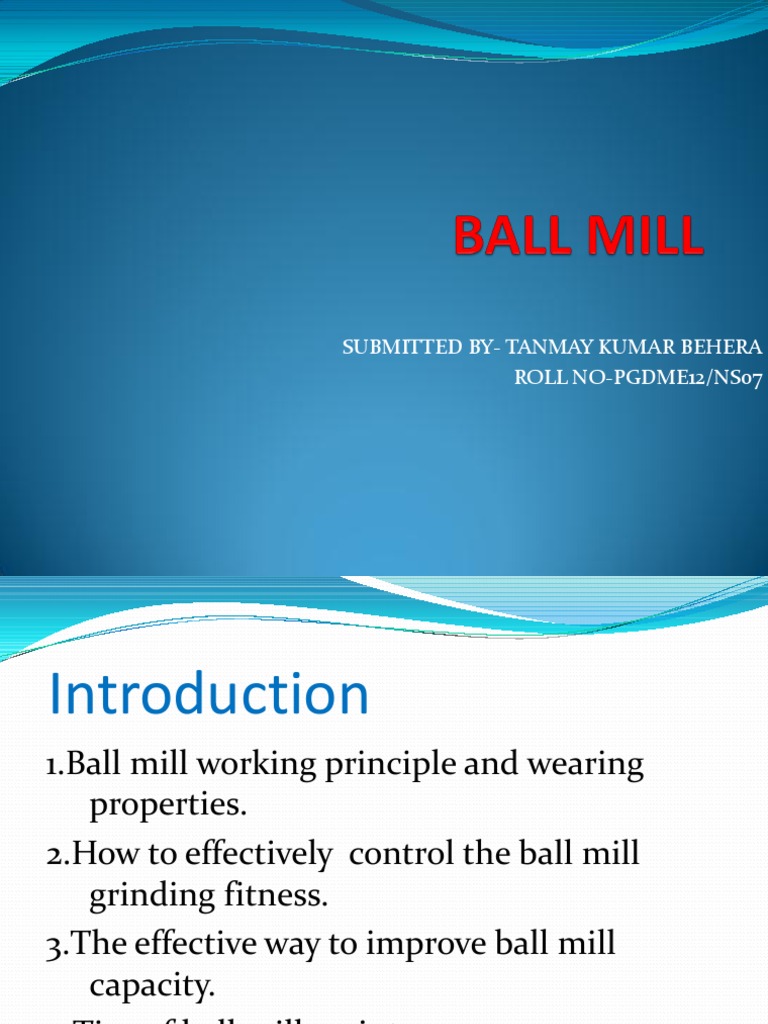 Ball Mill | PDF | Mill (Grinding) | Grinding (Abrasive Cutting)