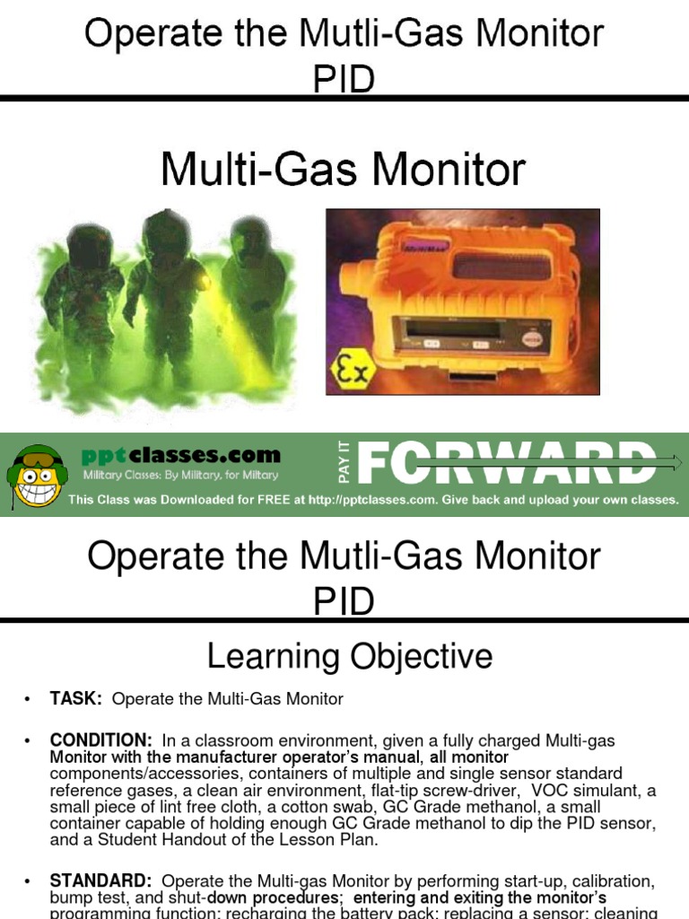 Operate The Mult-Gas Monitor | PDF | Volatile Organic Compound ...