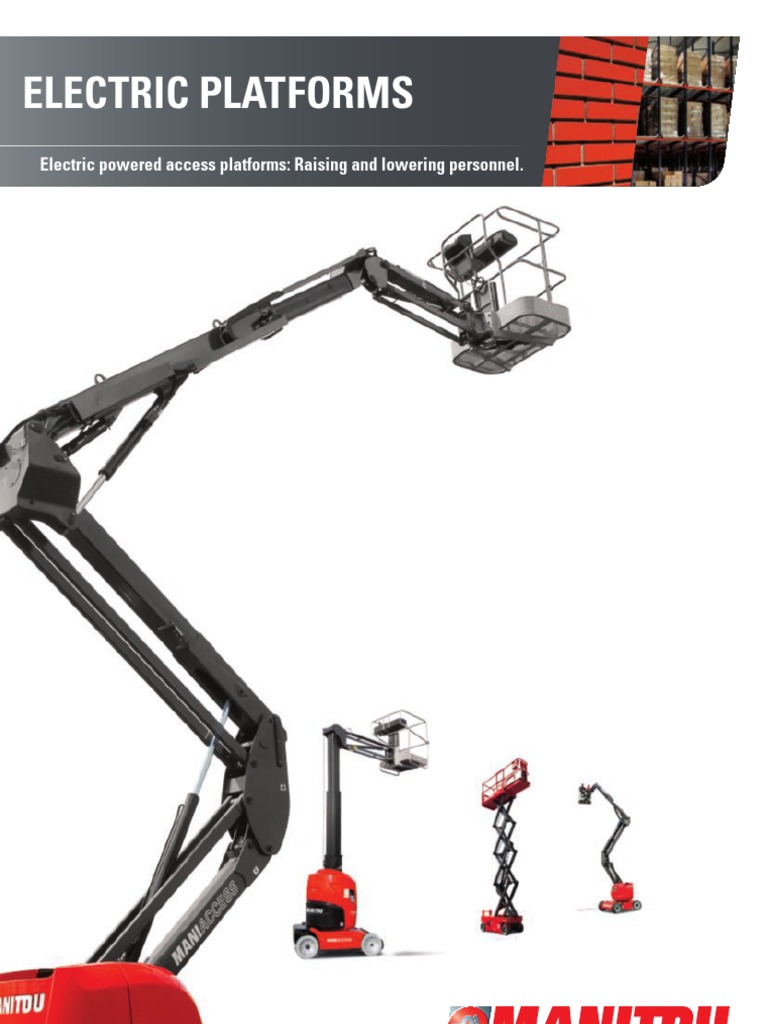 Manitou Electric Aerial Work Platforms (EN) | PDF | Battery Charger | Tire