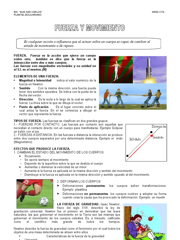 Fuerza y Movimiento | Fuerza | Movimiento (física)