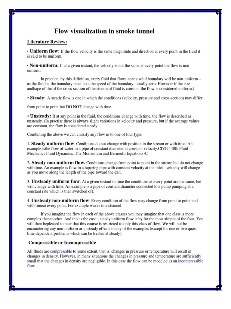 Flow Visualization | PDF | Fluid Dynamics | Reynolds Number